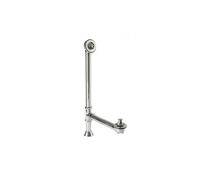 Clawfoot Style Bath Waste & Overflow with Lift & Turn Trim Kit (Brass ...